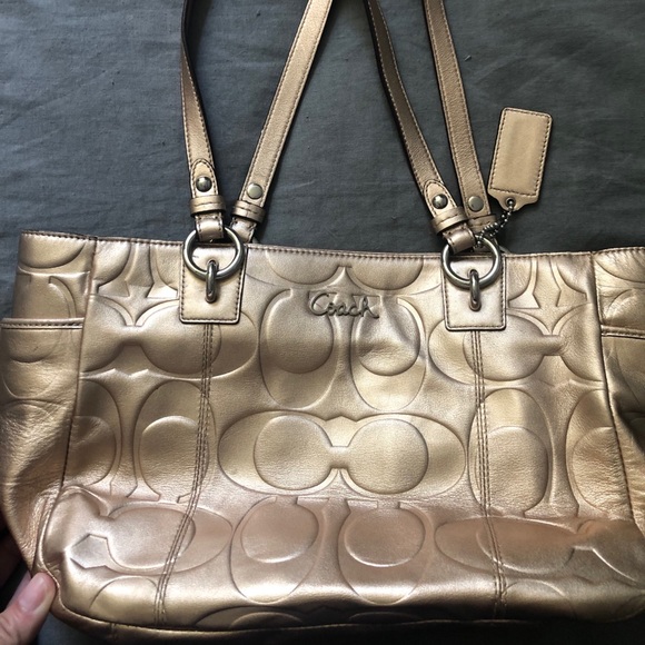 Coach | Bags | Metallic Gold Coach Purse | Poshmark